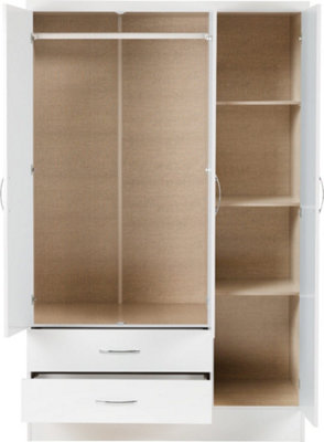 Nevada white triple drawer wardrobe store