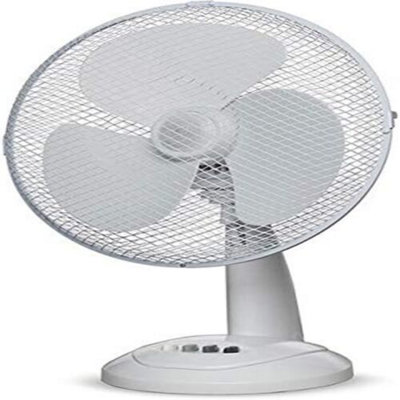 New 16" Oscillating Table Desk Fan Cooling Air 3 Speed Home Office 45W ...