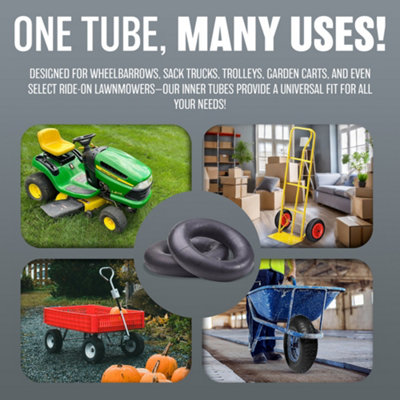 New 2 X Wheelbarrow Wheel Inner Tube Barrow Tyre Rubber Innertube 8"