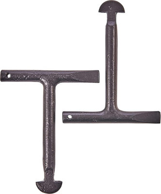 New 2pc T-handle Manhole Key Set Steel Construction Heavy Duty D Shaped ...
