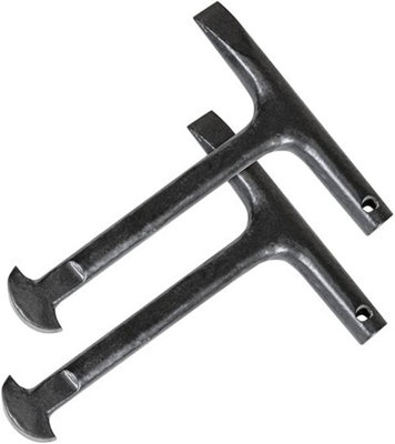 New 2pc T-handle Manhole Key Set Steel Construction Heavy Duty D Shaped ...