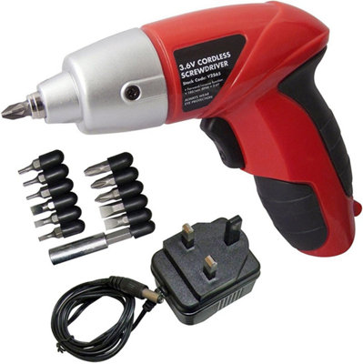 Shop New 3.6v Cordless Screwdriver Kit Rechargeable Reversible Bit Set ...