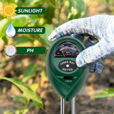 New 3 In 1 Soil Ph Tester Moisture Meter 3 Way Meter Moist Light Ph ...