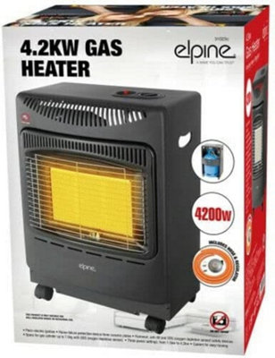 New 4.2Kw Calor Gas Portable Cabinet Heater Fire Heating Winter Regulator Hose