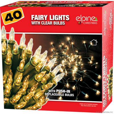New 40 Bulb Clear Christmas Fairy Lights Decoration Indoor Outdoor Xmas ...