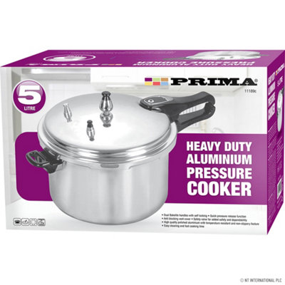 New 5 Litre Pressure Cooker Aluminium Kitchen Cooking Steamer Catering ...