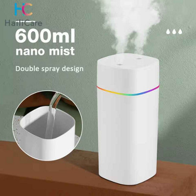 New 600ml Car Air Humidifier With Color Night Light Small Silent ...