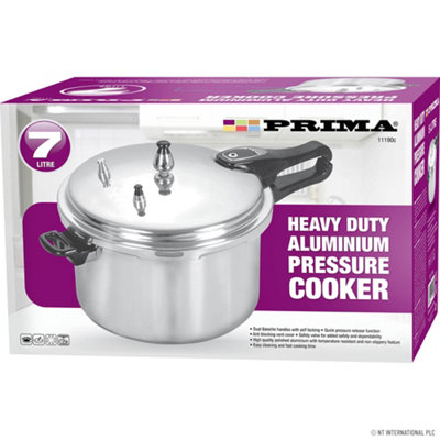 New 7 Litre Pressure Cooker Aluminium Kitchen Cooking Steamer Catering ...