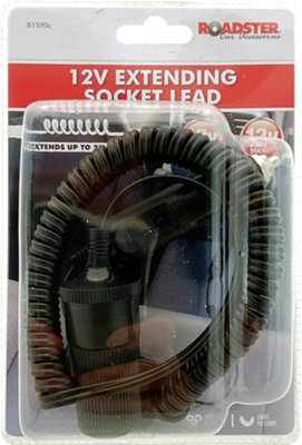 New Car 12v Extending Socket Lead Power Adapter Cigarette Lighter Cable ...