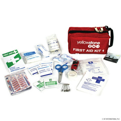 New First Aid Kit 1 Bag Safety Bag Medical Emergency Plasters Bandages ...