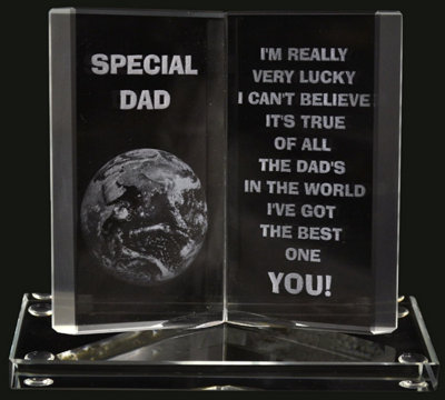 New Glass Crystal Ornaments Book Gift Set Poem Poetic Writing Message ...