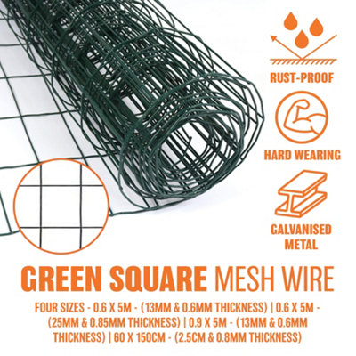 New Green Coated Galvanised Wire Garden Netting Outdoor Mesh Wire ...