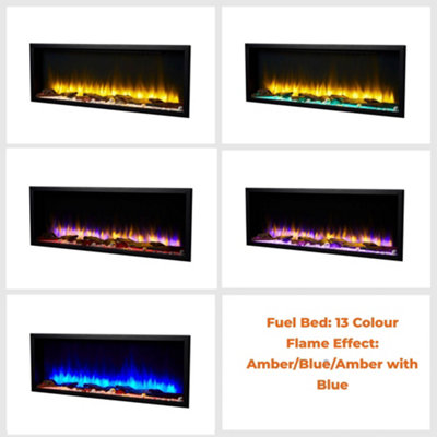 New Hawnby Slim Frame Inset Electric Fire 48 Inch