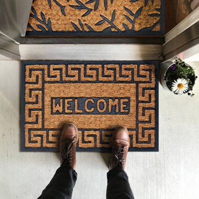 New Heavy Duty Non Slip Door Mat Panama Home Welcome Rubber Foot Mat ...