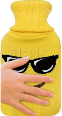 New Hot Water Bottle Cherry Pit Pillow Winter Warmer Funny Smiley ...