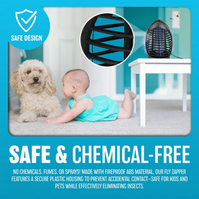 New Led Socket Electric Mosquito Fly Bug Insect Trap Night Lamp Zapper ...