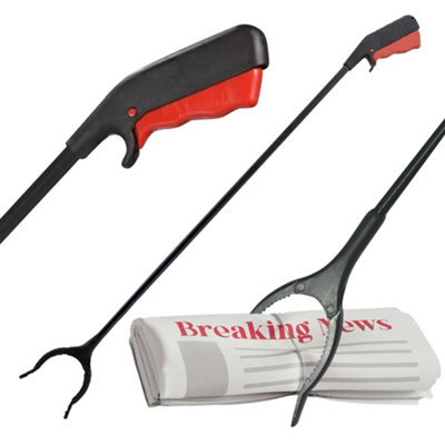 New Long Handled Reacher Litter Picker Hand Claw Rubbish Grabber Pick ...