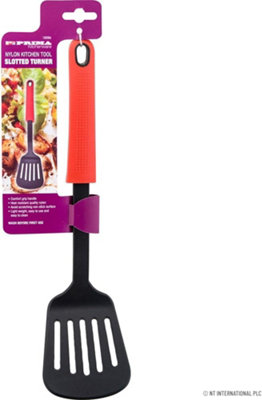 New Nylon Slotted Turner Heat Resistant Kitchen Hand Tool Handle Grip ...