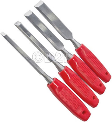 New Pack Of 4 Wood Chisel Set Woodworking Carpentry Bevel Edge Chisels ...