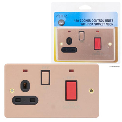 New Rose Gold Cooker Control Switch Kitchen With Fixing Screws Electric ...