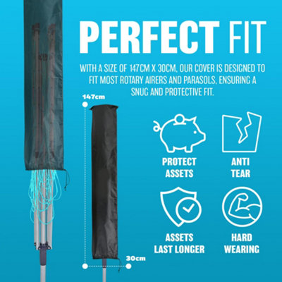 New Rotary Washing Line Cover Heavy Duty Protector Waterproof Clothes ...