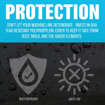 New Rotary Washing Line Cover Heavy Duty Protector Waterproof Clothes ...