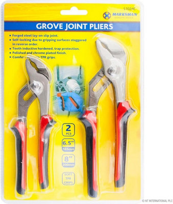New Set Of 2 Grove Joint Plier Adjustable Water Pump Heavy Duty Wrench ...