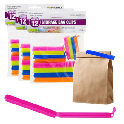 New Set Of 36 Storage Bag Clips Fresh Food Freezer Fridge Sealing Pegs Seal