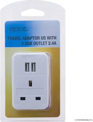 New Single Travel Socket Switch Plug Power Electric Adaptor Power 2 Usb ...