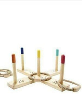 New Wooden Quoits Outdoor Garden Games Kids Family Fun Activity Toys ...