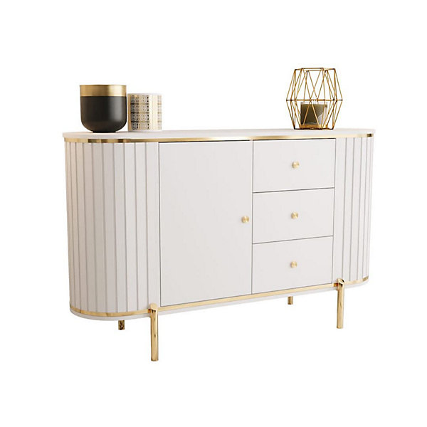 New York 151cm Sideboard in Crisp White - Elegant Storage New York 151cm Sideboard in Crisp White - Elegant Storage