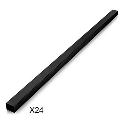 New York Black Metal Rectangular Stair and Landing Spindle - 24 Pack ...