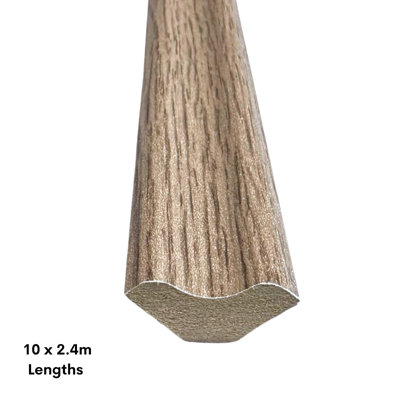 New York Oak Brown Scotia Beading Flooring Edging Strips 10 x 2.4m Long ...