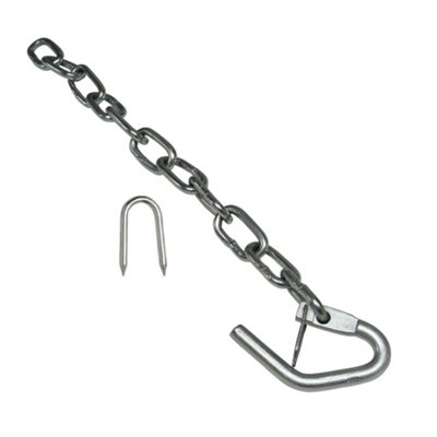 New Zealand Chain Gate Fastener 1000MM (Zinc Plated Staple Latch Catch)