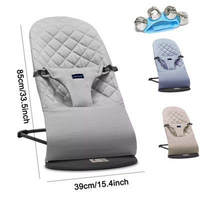 Newborn Baby Bouncer & Rocker Seat - Soft, Foldable & Adjustable Infant ...