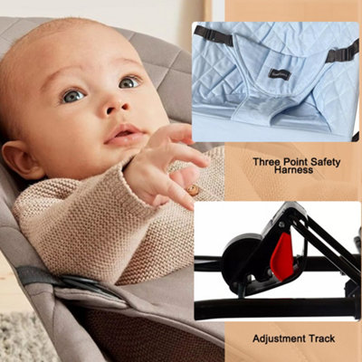 Newborn Baby Bouncer & Rocker Seat - Soft, Foldable & Adjustable Infant ...
