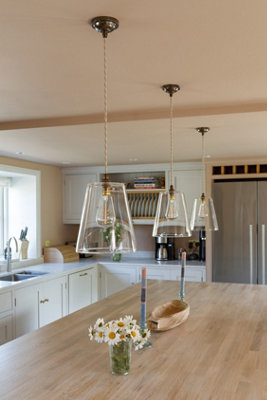 Newbury Large Clear Glass Shade Pendant Light