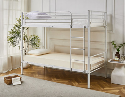 Metal bunk bed white store
