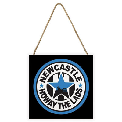 Newcastle Blue Star FC Howay The Lads Wood Plaque Black/Blue/White ...