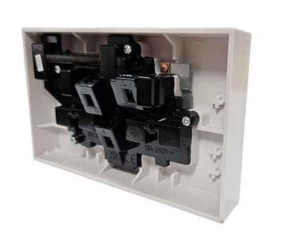 Newlec 1 Gang to 2 Gang Converter Socket Single to Double 13A Switched ...