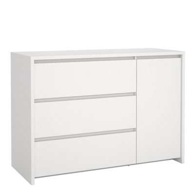 Next Sideboard with 1 Door and 3 Drawers White