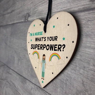 NHS Nurse Thank You Gift Wooden Heart Hospital Present Special Keepsake ...