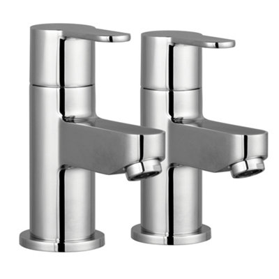Niagara Camden Bath Taps Pair Chrome Lever Bathroom Twin Modern Faucet ...