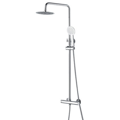 Niagara Equate Thermostatic Shower Set Chrome Round Mixer Twin Head ...