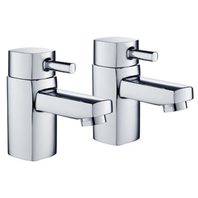 Niagara Holborn Bath Taps Pair Chrome Lever Bathroom Twin Modern Faucet ...