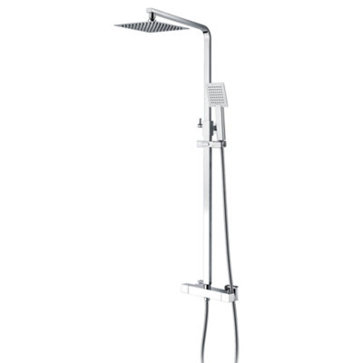 Niagara Observa Thermostatic Shower Set Chrome Square Mixer Twin Head ...