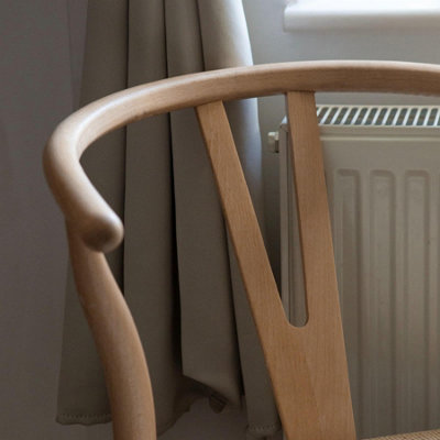 Nicholas Winter White Oak Wooden Wishbone Dining Chairs - Natural ...
