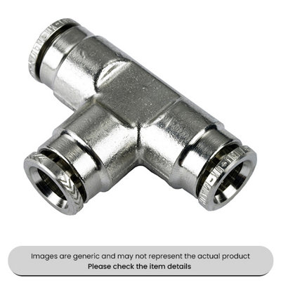 Nickel Plated Brass Tee Connectors 6MM Pack Qty 5