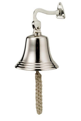 Nickel Wall Hanging Bell - L13 x W15 x H21 cm