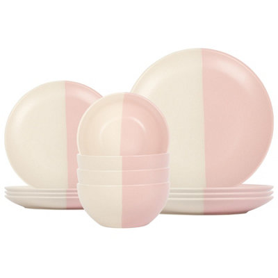 Nicola Spring 12pc Dipped Stoneware Dinner Set